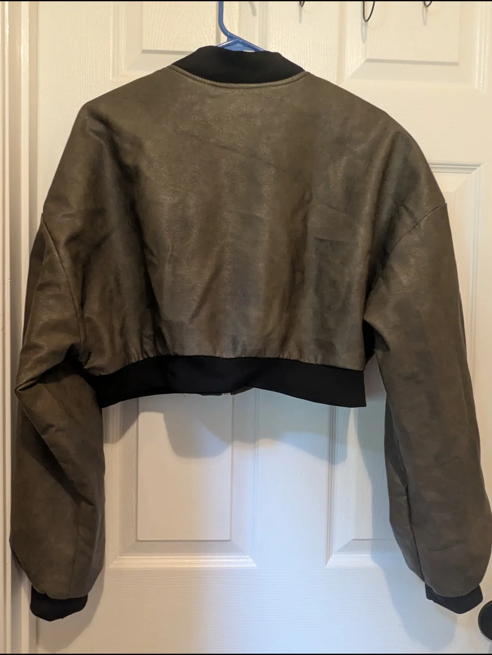 LoveStar | Jackets & Coats | Love Star Cropped Bomber Jacket In Slate ...
